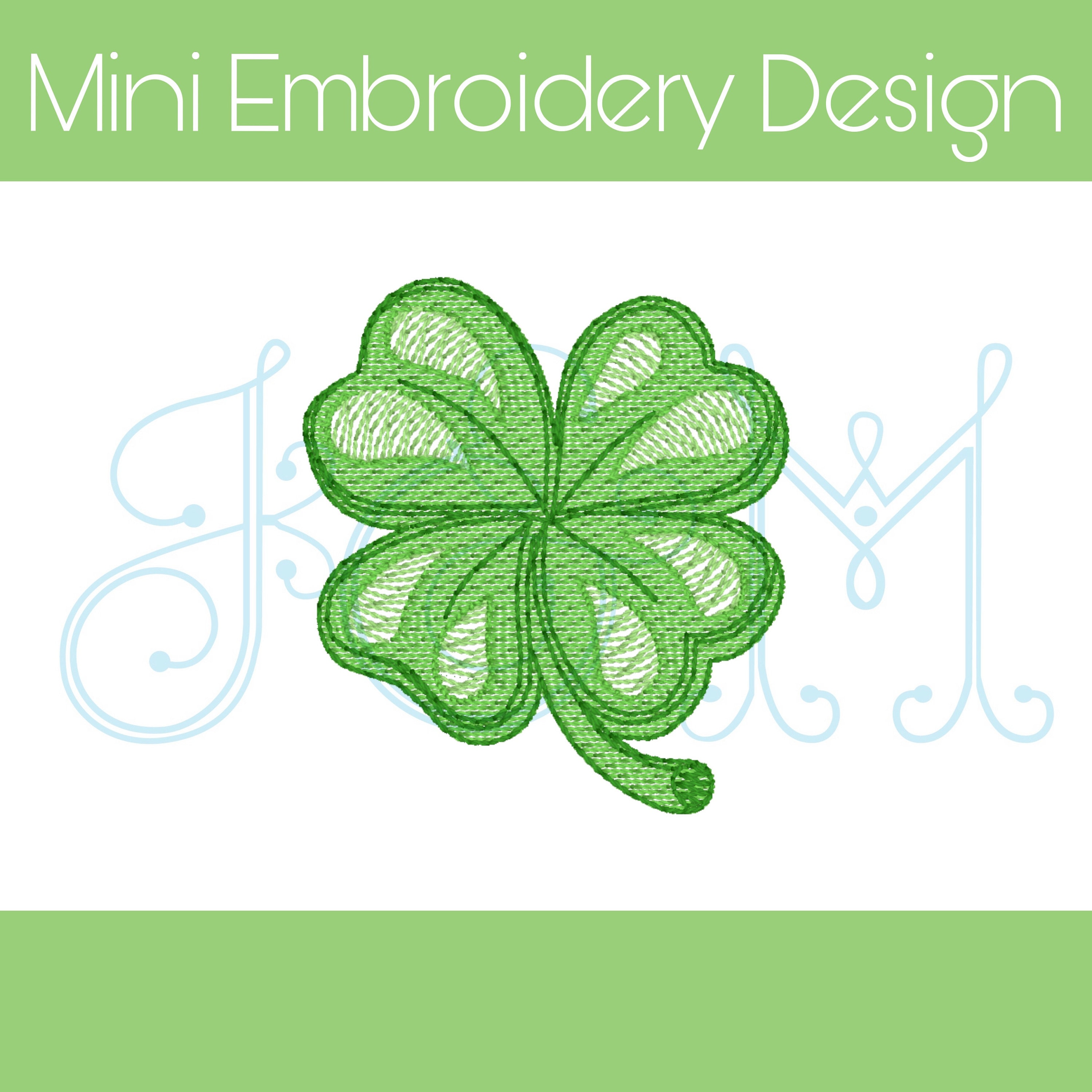 Mini Saint Patrick's Day Four Leaf Clover Shamrock Sketch | Etsy