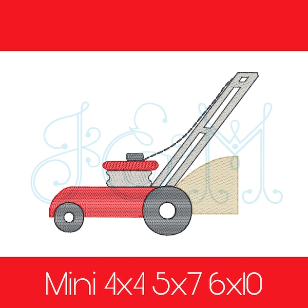 Lawnmower Embroidery - Etsy