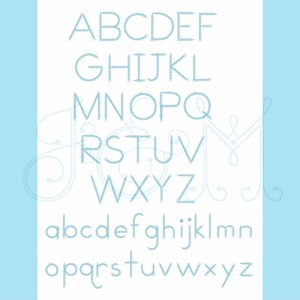 Two Fonts in One! the William Font Single and Double Chain Stitch ...