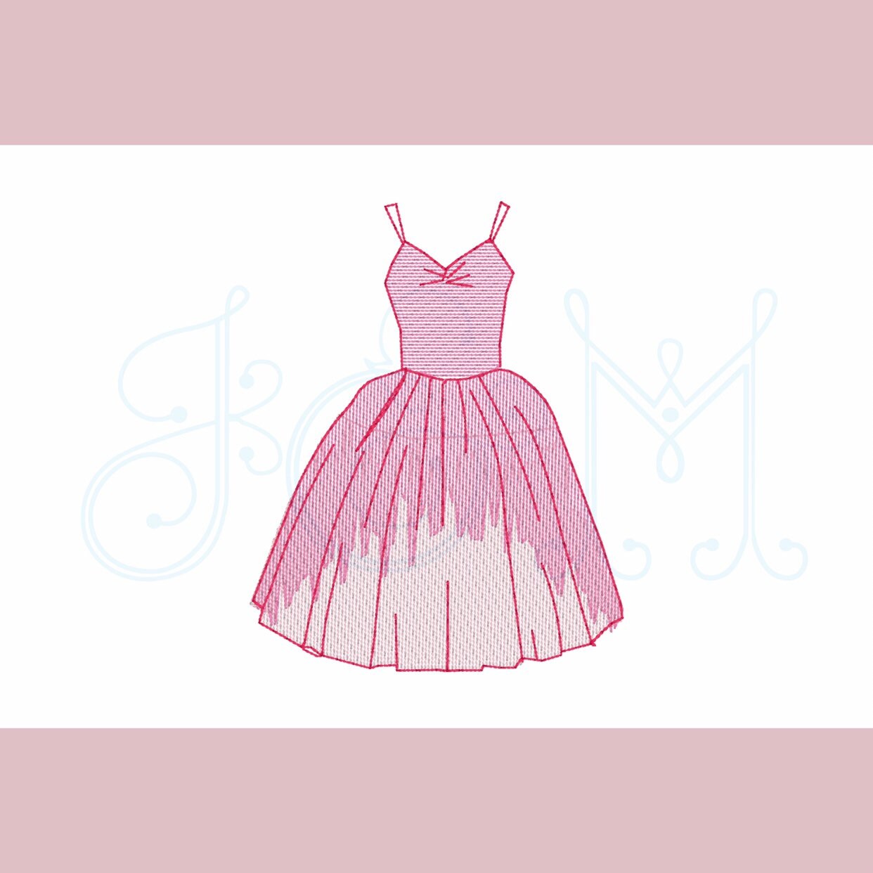 Ballerina Ballet Dancer Dress Costume Sketch Fill Bean Stitch Outline ...