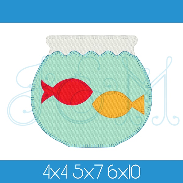 Fish Bowl Embroidery - Etsy