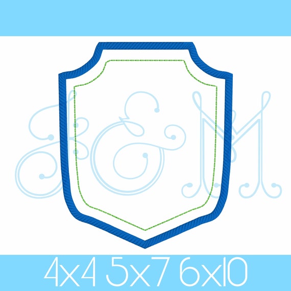 Blank Create Your Own Crest Monogram Frame Border Satin and | Etsy