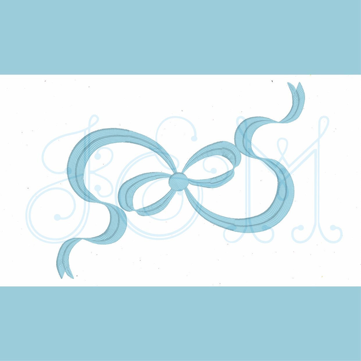 Heirloom Bow Side Corner Ribbon Monogram Wreath Frame Vintage | Etsy