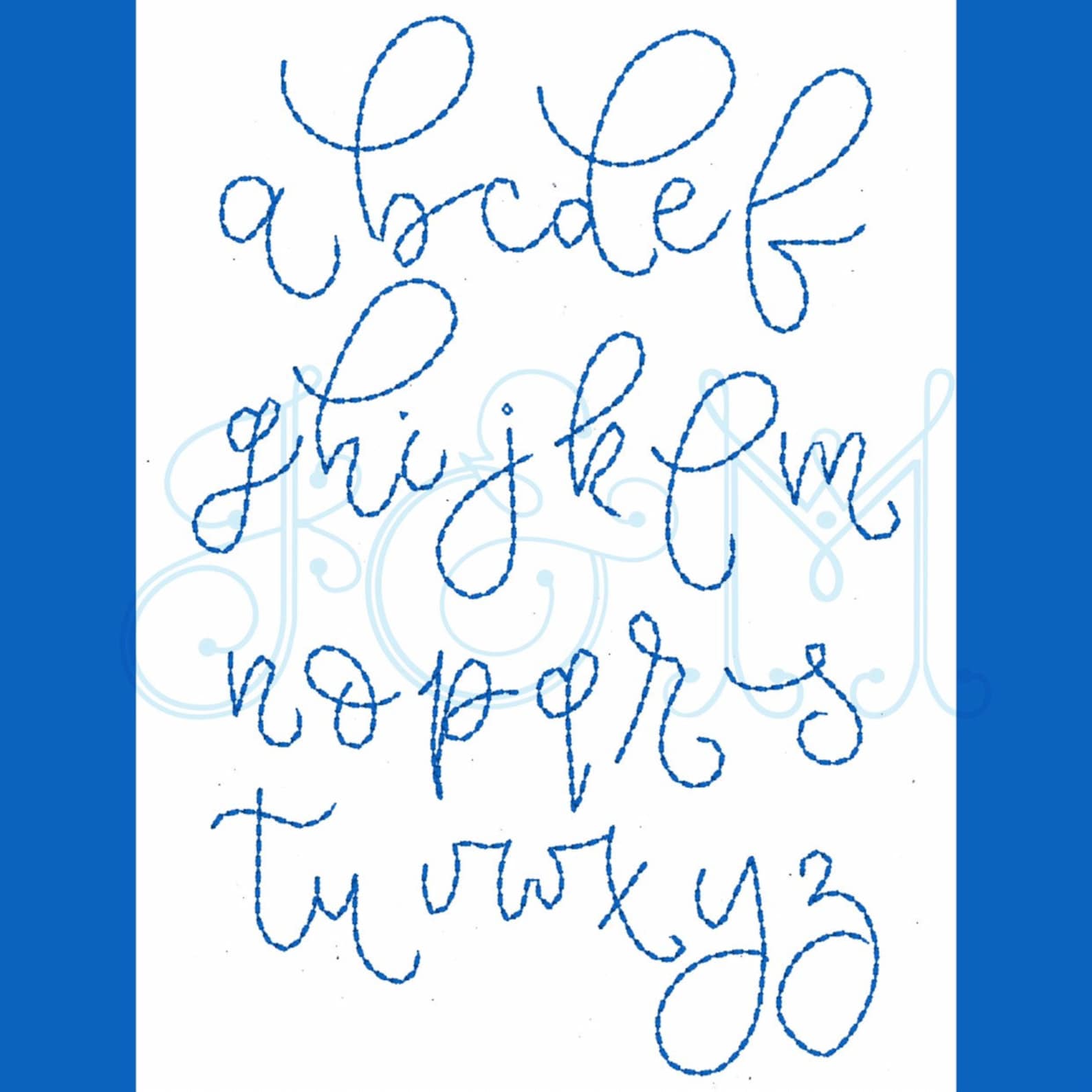 Arden Handwritten Loopy Curly Bean Sashiko Stitch Dotted Dash - Etsy