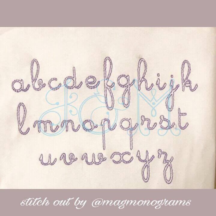 Vintage Stitch Embroidery Font Mackie Font 2in - Etsy