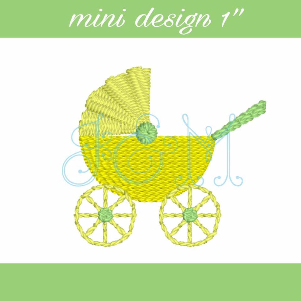 Mini Pram Vintage Style Machine Embroidery Design - Etsy