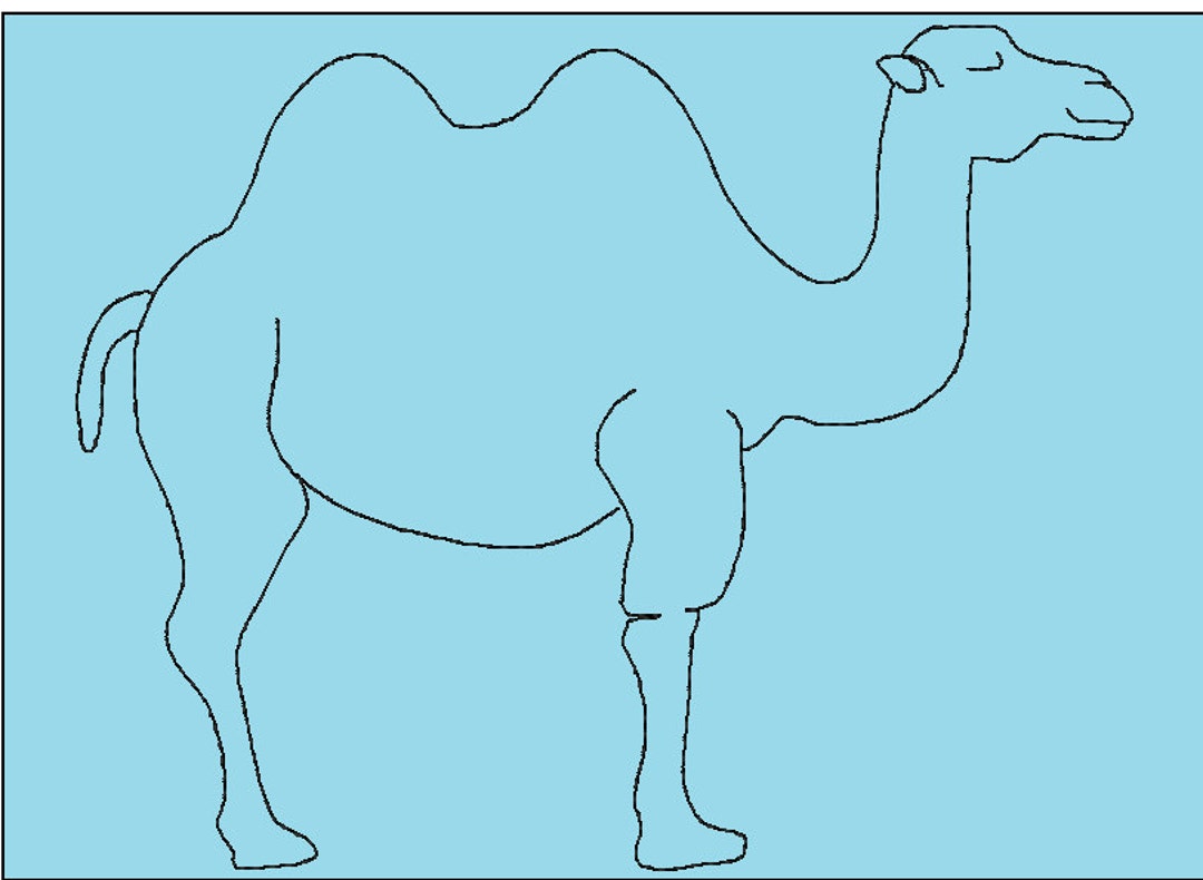 Sally the Camel With Two Humps Bean Stitch Outline Simple Quick Running ...