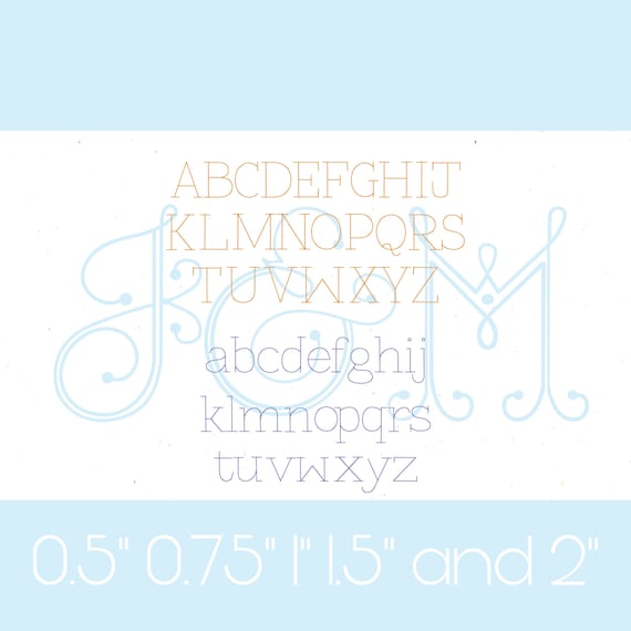 The Kyle Font Classic Block Serif Quick Stitch Bean Running - Etsy