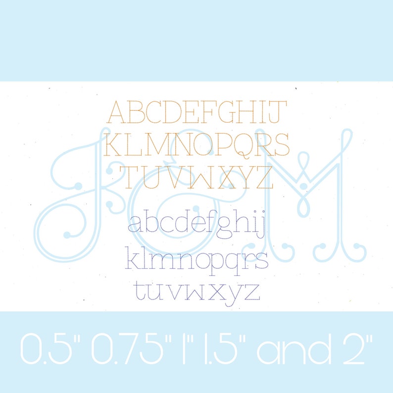 The Kyle Font Classic Block Serif Quick Stitch Bean Running Small ...