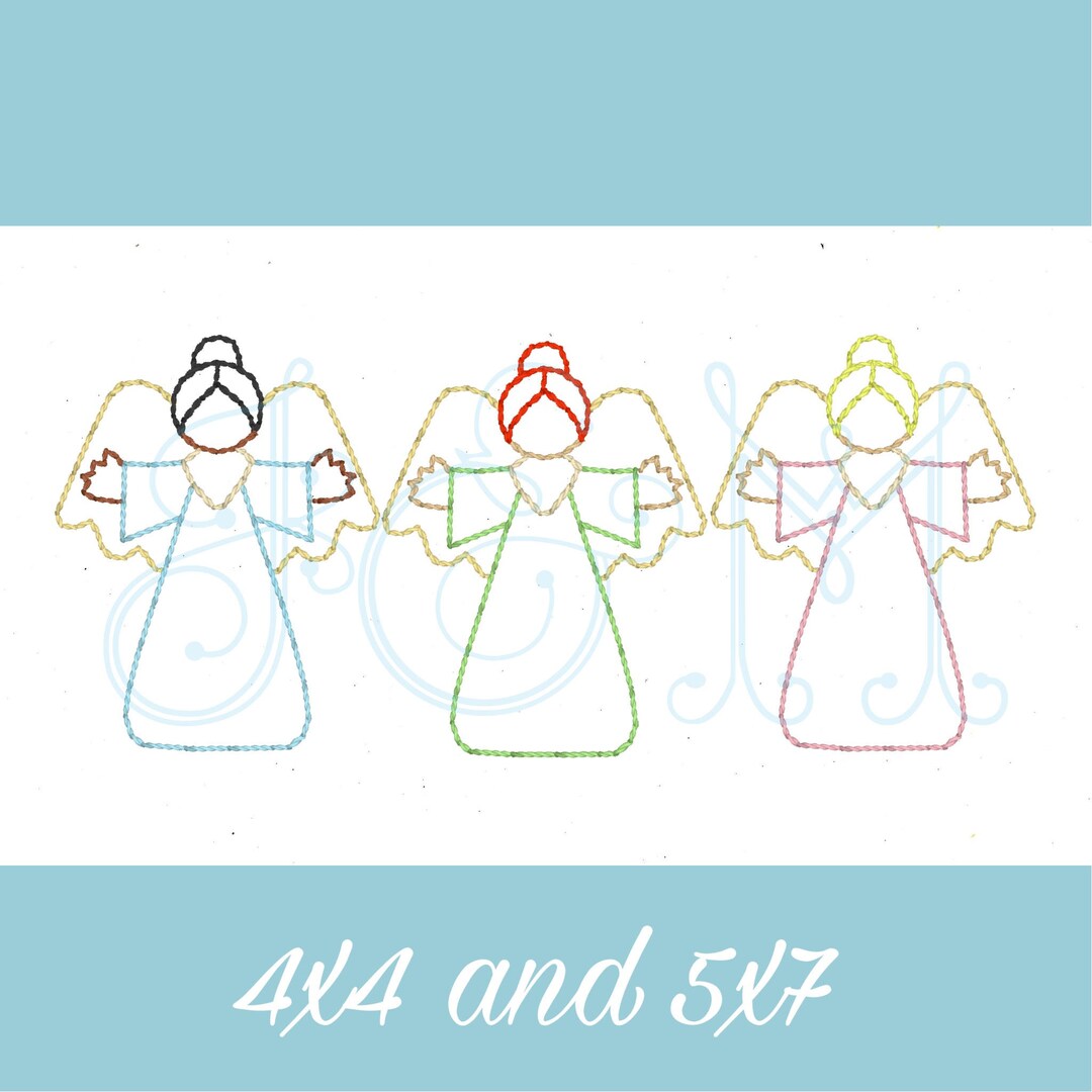 Angel Choir Trio Vintage Stitch Vintage Style Machine Embroidery Design ...