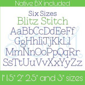 Blitz Stitch Block Font Bold Quick Stitch Alphabet Vintage Style ...