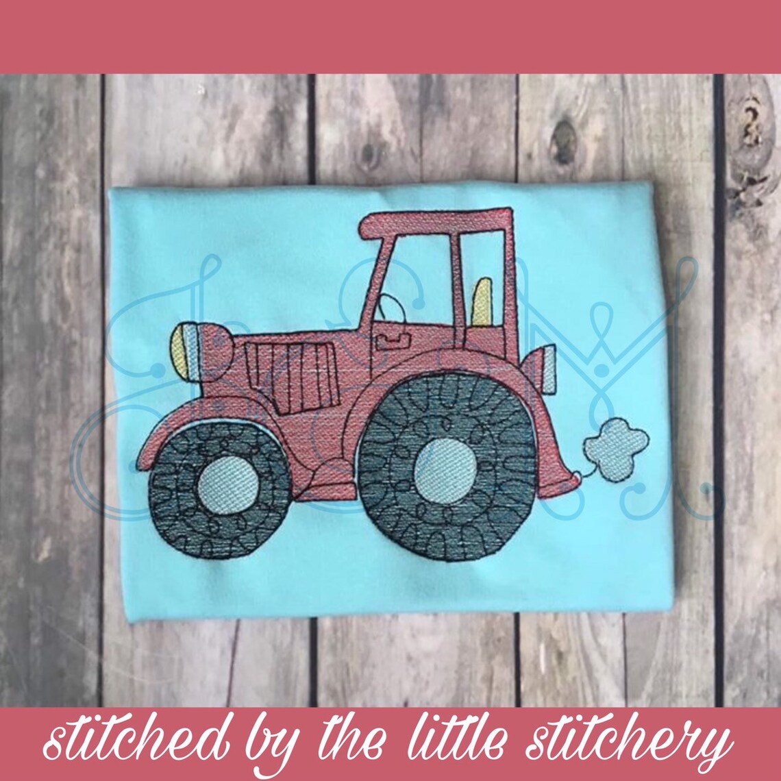 Doodle Tractor Sketch Fill Scribble Bean Stitch Sketch Outline Vintage ...