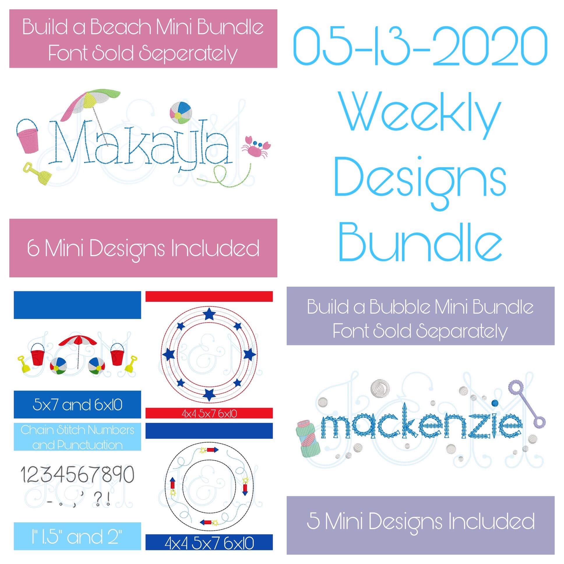 May 13 2020 Weekly Design Package Bundle Vintage Style | Etsy