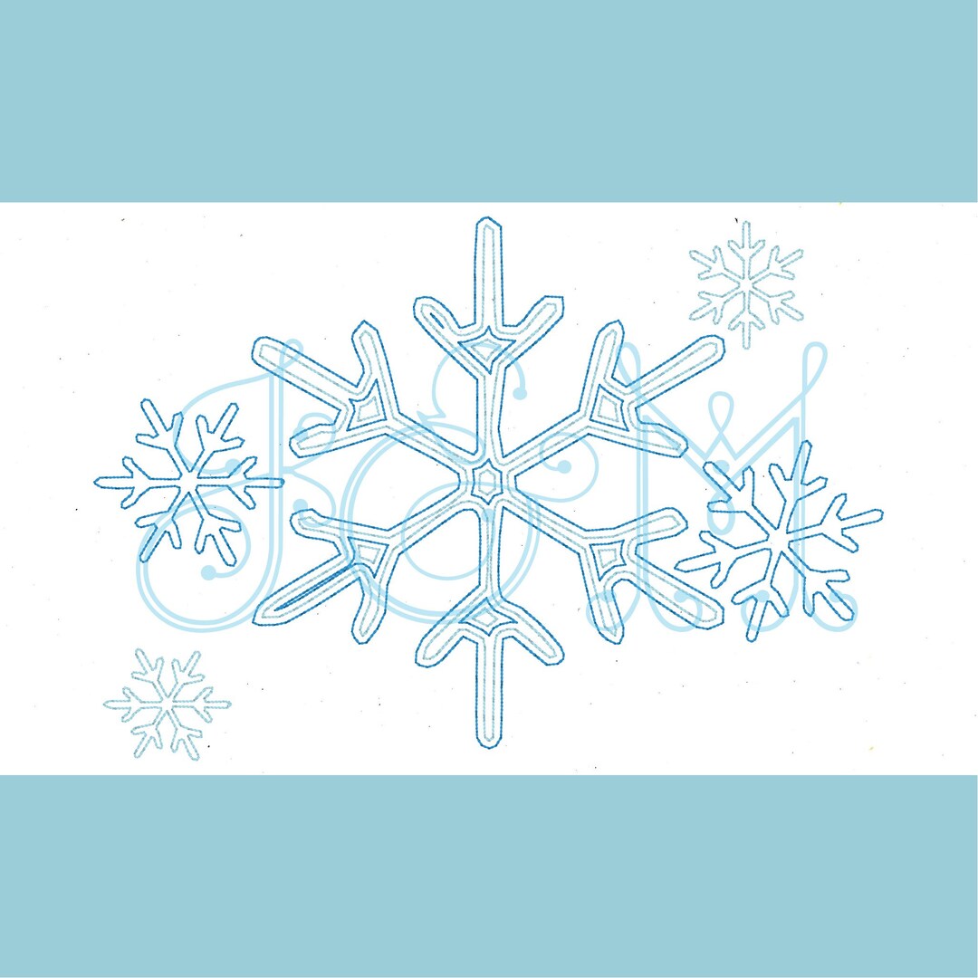 Snowflake Scatter Vintage Stitch Vintage Style Machine Embroidery ...