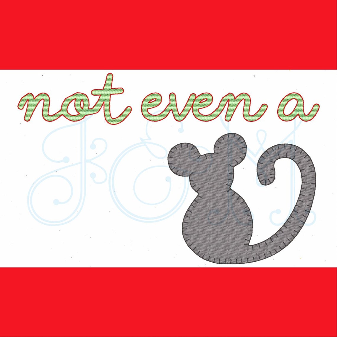 Not Even a Mouse Blanket Stitch Applique Sketch and Bean Stitch Song ...