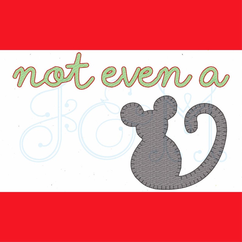Not Even a Mouse Blanket Stitch Applique Sketch and Bean Stitch Song ...