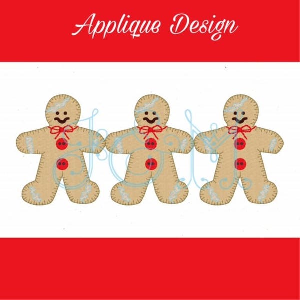 Gingerbread Applique - Etsy