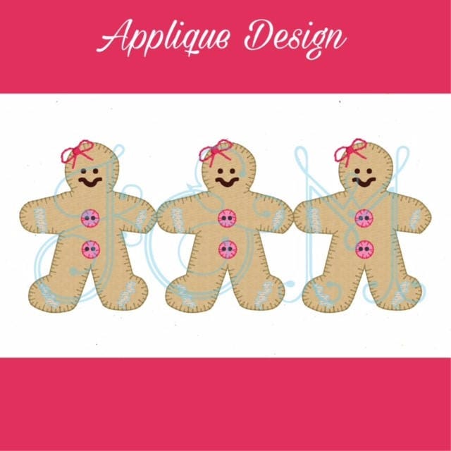 Gingerbread Girl Paper Doll Chain Vintage Style Blanket Stitch | Etsy