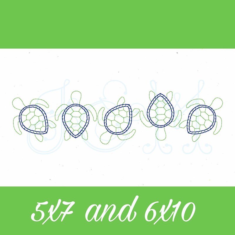 Turtle Embroidery - Etsy