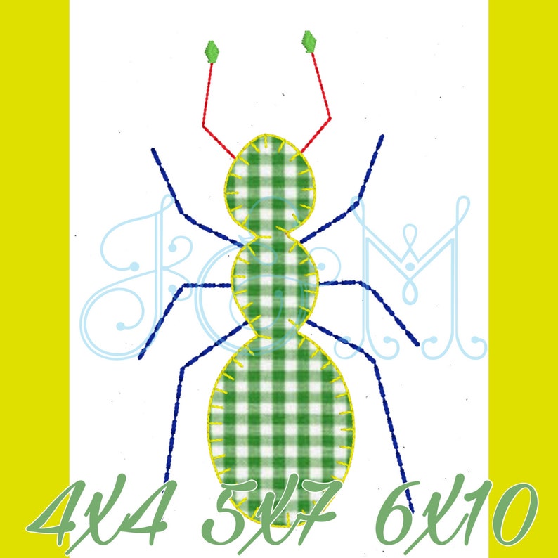 Stitchy Ant Bug Blanket Stitch Applique Vintage Style Machine - Etsy