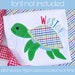Stitchy Swimming Sea Turtle Simple Sea Creature Animal Blanket Stitch ...