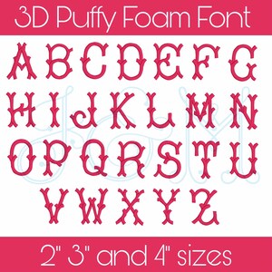 Twig Font Block Monogram Initial Alphabet 3D Puffy Foam Satin Stitch ...