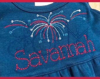 Sketch Fill Firecracker Monogram Frame With Vintage Stitch - Etsy