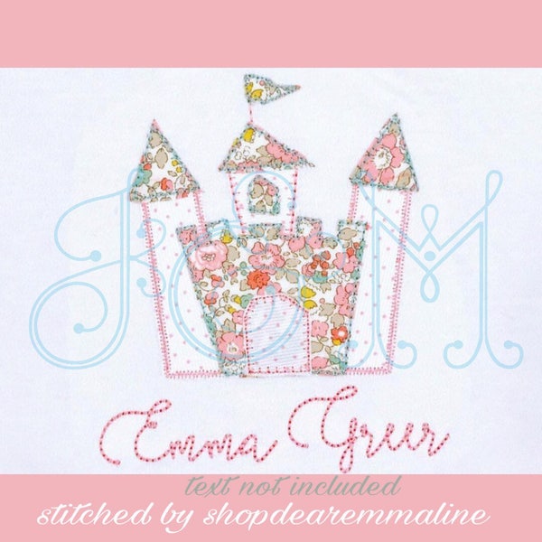 Princess Castle Applique - Etsy