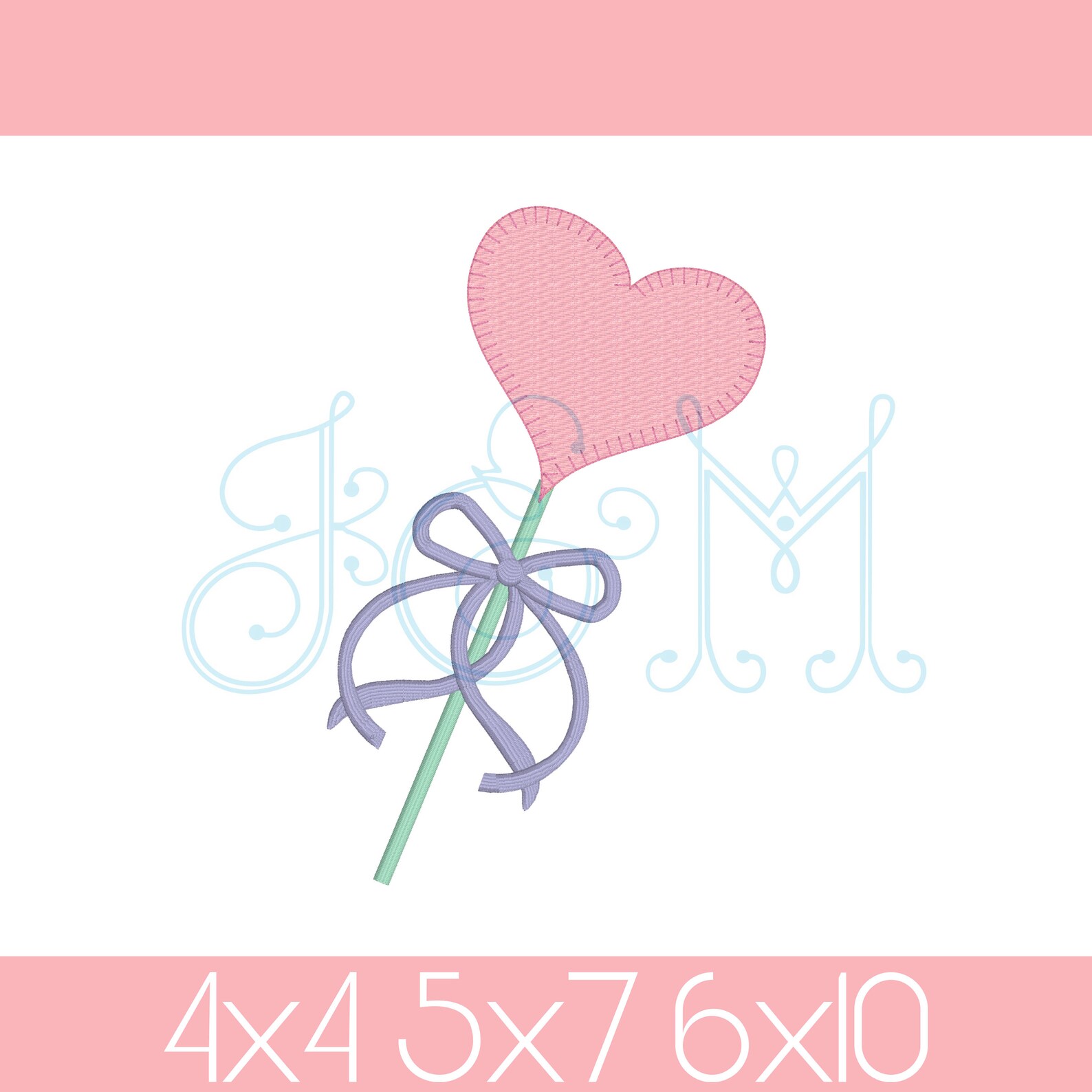 Valentine's Day Heart Magic Fairy Princess Wand With Bow Blanket Stitch ...