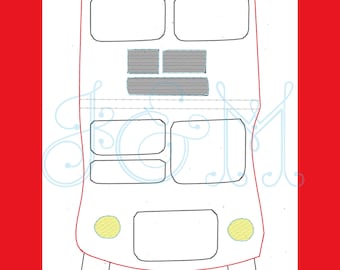 Double Decker Bus Embroidery - Etsy