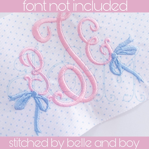 Side Bow Floral Machine Embroidery Design - Etsy