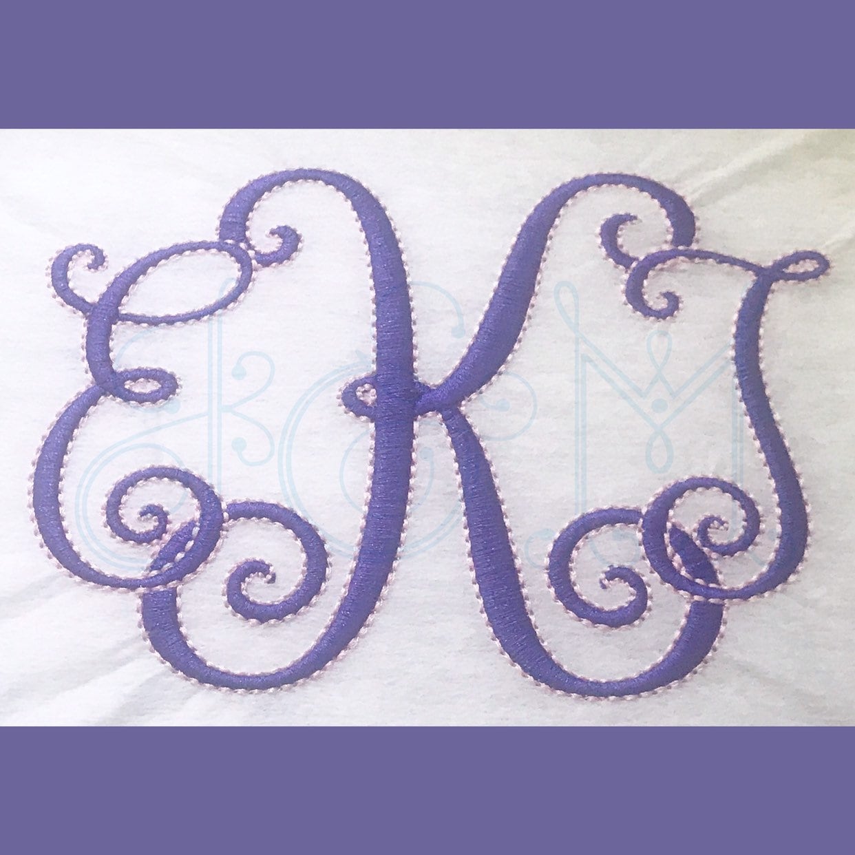 The Leigh Fancy Font - Curly Swirl Monogram - Satin Stitch With Bean ...