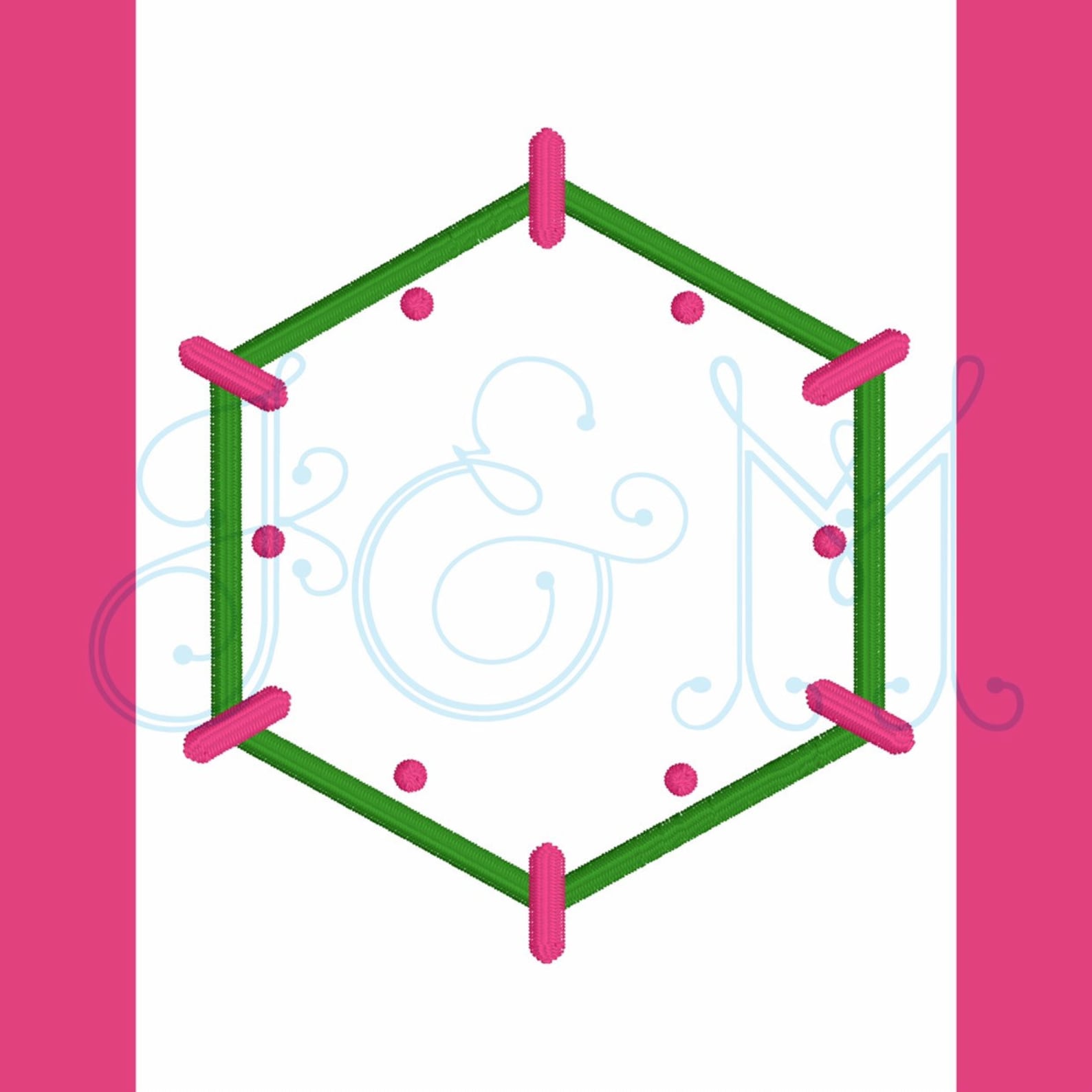 Hexagon Diamond Satin Stitch Colonial Knot Dot Peg Spike - Etsy