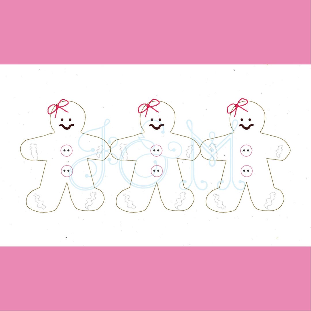 Gingerbread Girl Paper Doll Chain Vintage Stitch Machine - Etsy