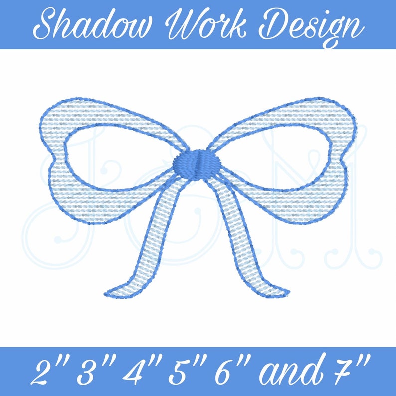 Simply Sweet Ribbon Bow Heirloom Shadow Work (or Sketch) Vintage Style ...