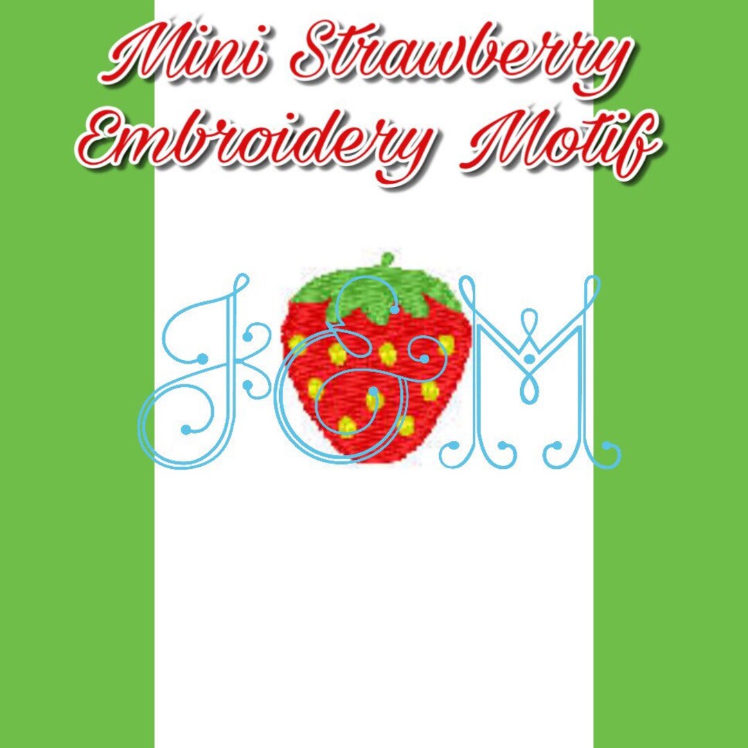 Mini Strawberry Motif Embroidery Design - Etsy