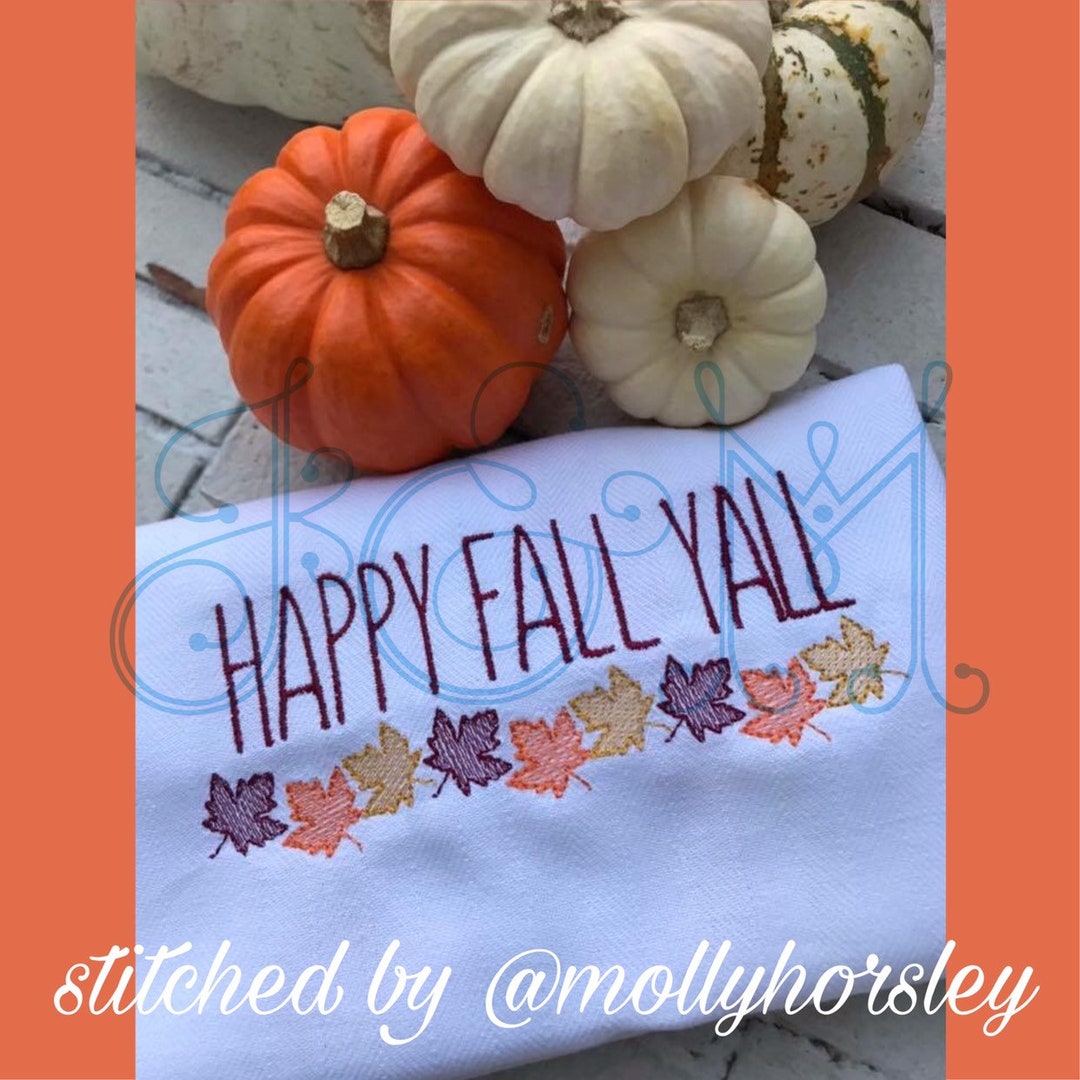 Autumn Fall Leaf Leaves Sketch Border Line Vintage Style Machine ...