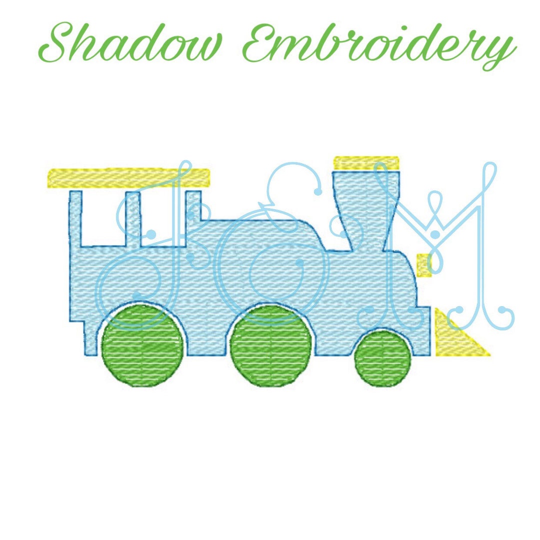 Shadow Work Train Embroidery Design - Etsy