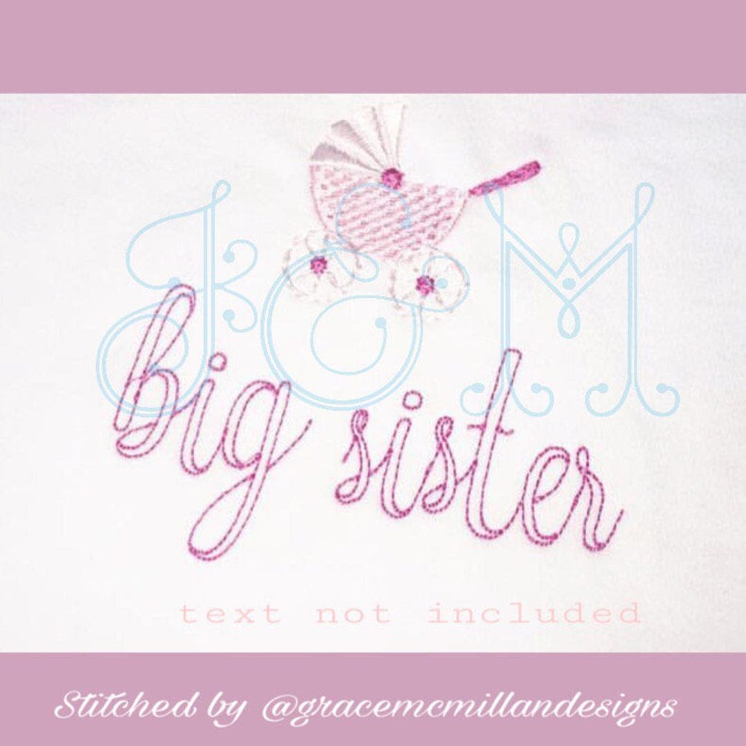 Mini Pram Vintage Style Machine Embroidery Design - Etsy