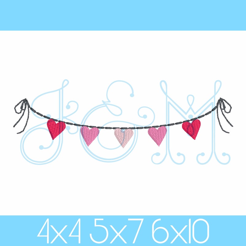 Valentine Bunting - Etsy