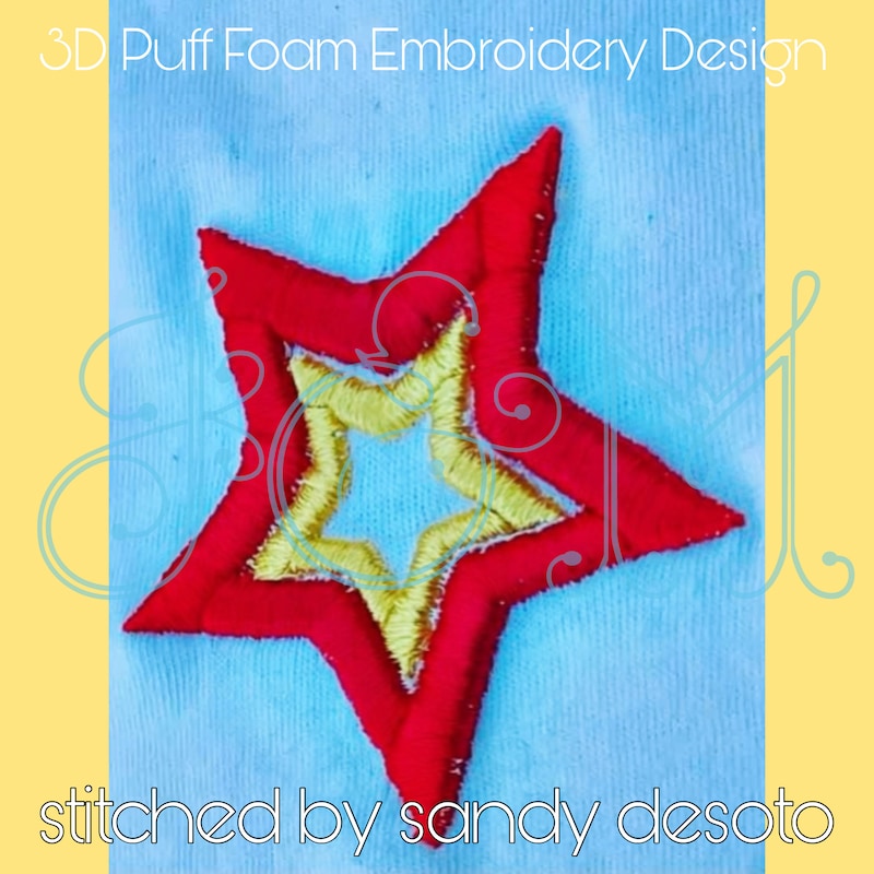 Puff Embroidery Designs - Etsy