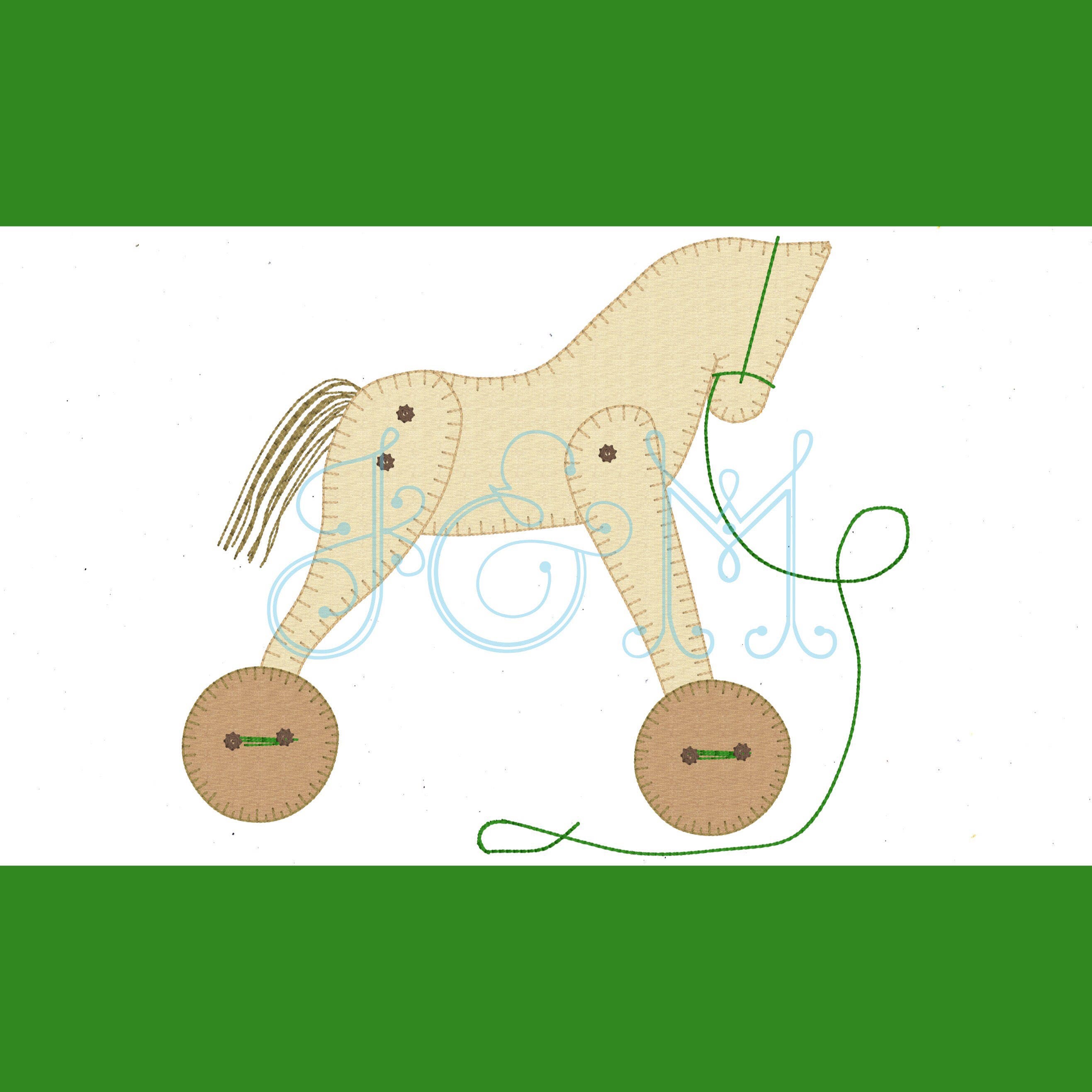 Craft Supplies & Tools Rocking horse vintage stitch appliqué machine ...