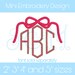 Simple Heirloom Ribbon Bow Topper With Long Tails Monogram Frame ...