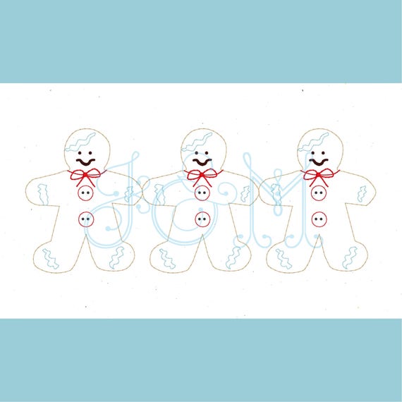 Gingerbread Man Paper Doll Chain Vintage Stitch Machine | Etsy