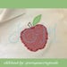 Cross Stitch Apple Vintage Stitch Applique Vintage Style Machine ...