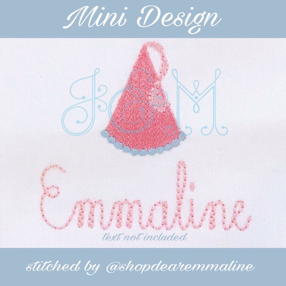 Pearl Princess Hat Mini Filled Embroidery Design - Etsy
