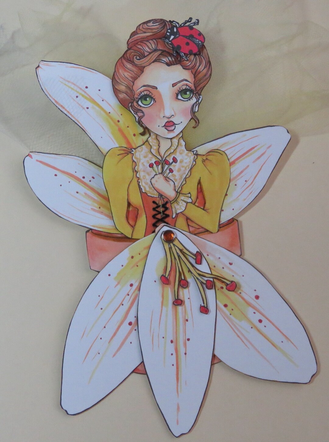 BLOOMING FLOWER Paper Doll Kit Lily Lovelace Digital File Instant ...
