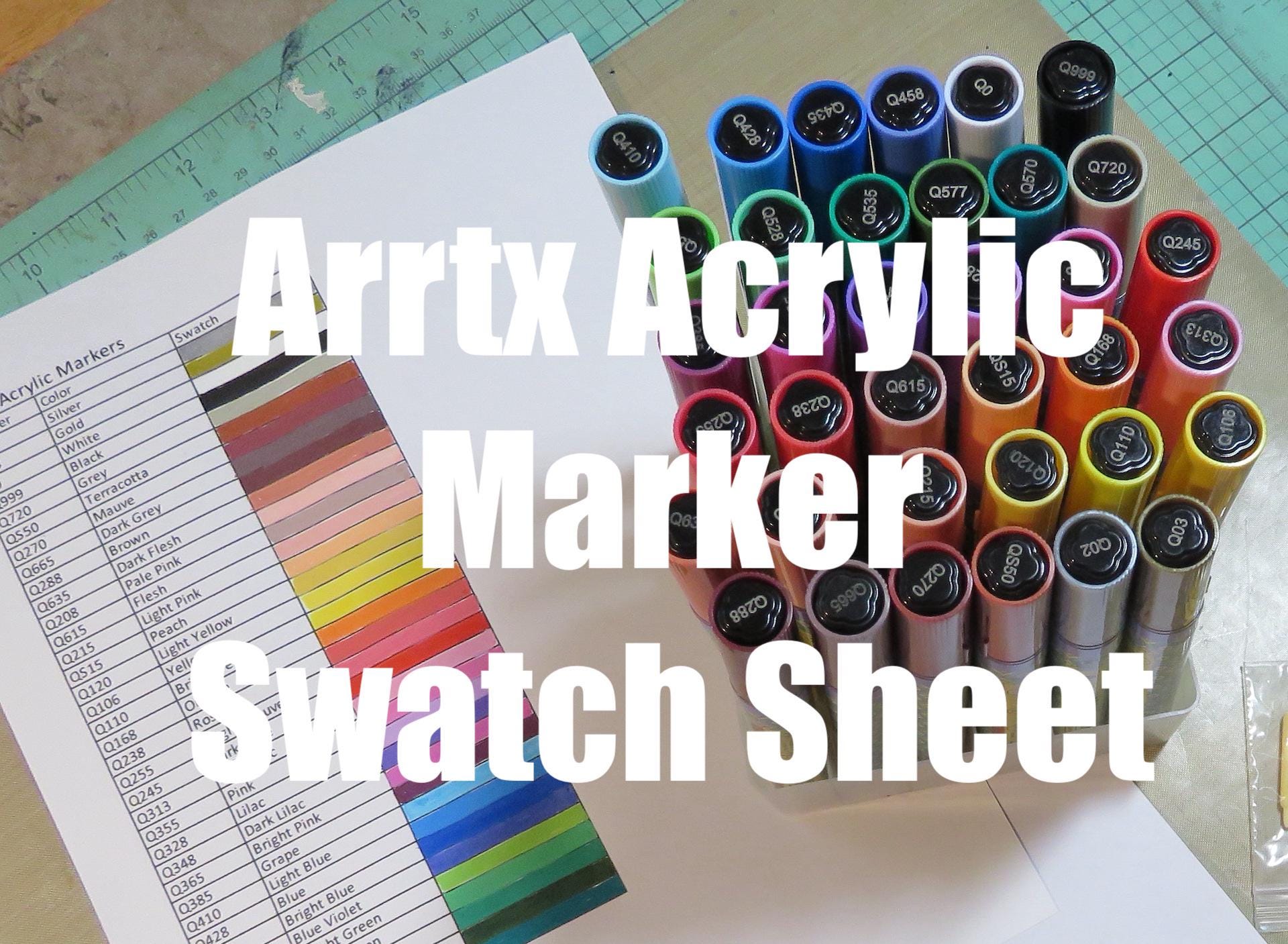 Arrtx Acrylic Marker Swatch Sheet - Blank DIGITAL DOWNLOAD FILE - Etsy
