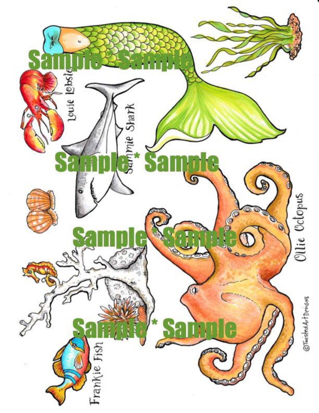 Dress up Sheet for Julie Nutting Paper Dolls MERMAID SET 2 - Digital ...