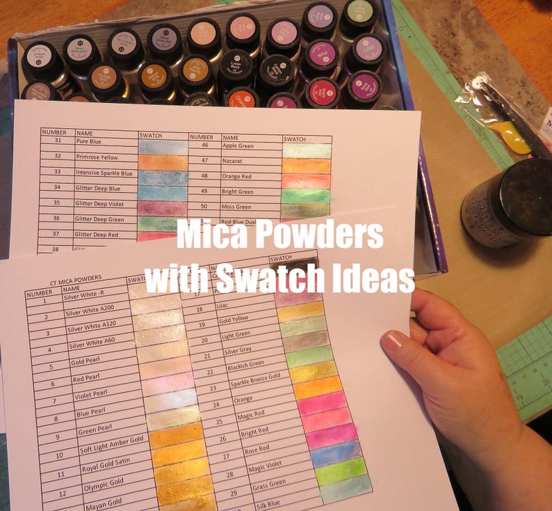 Mica Powder Swatch Sheet Digital File - Instant Download - Etsy